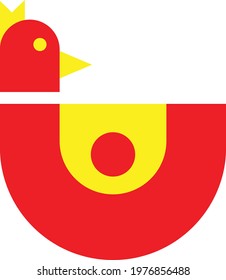 Simple Chicken Illustration Minimal Chicken Logo Stock Vector (Royalty ...