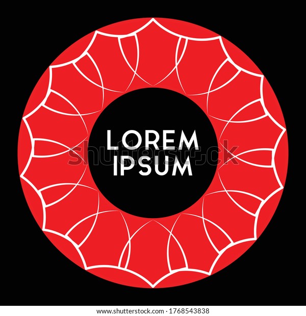Simple Circle Frame Red Color Space Stock Vector (Royalty Free ...