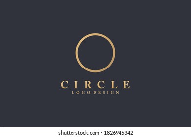 Simple Circle Logo Gold Circle Line Stock Vector (Royalty Free) 1826945342 | Shutterstock