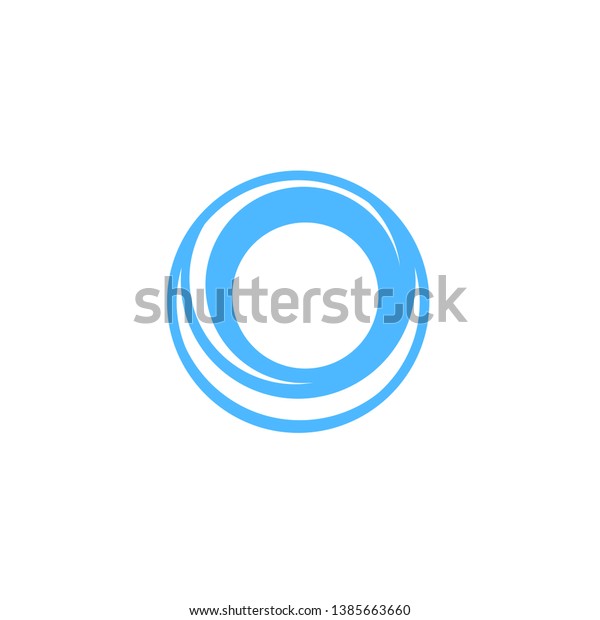 Simple Circular Blue Swirl Logo Icon Stock Vector (Royalty Free ...