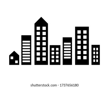 Simple City Skyline Icon Vector Image Stock Vector (Royalty Free ...