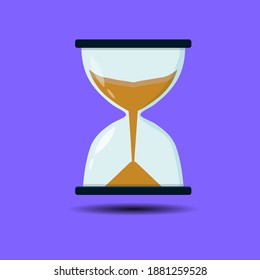 Hourglass Front View Isolated Background White Stock Photo 1346525426 ...