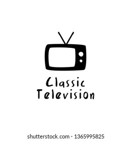 Simple Classic Television Logo Design Idea Stock Vector (Royalty Free ...
