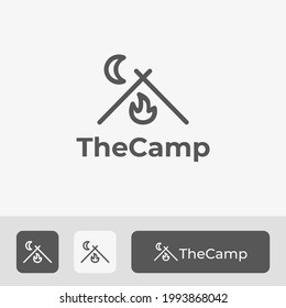 Simple Clean Camping Logo Design Vector Stock Vector (Royalty Free ...