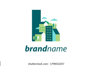 Simple Clean Illustration Logo Design Initial Stock Vector (Royalty ...