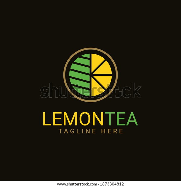 Simple Clean Lemon Tea Logo Design Stock Vector (Royalty Free ...