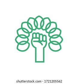 Simple Clean Modern Fist Tree Go: เวกเตอร์สต็อก (ปลอดค่าลิขสิทธิ์ ...