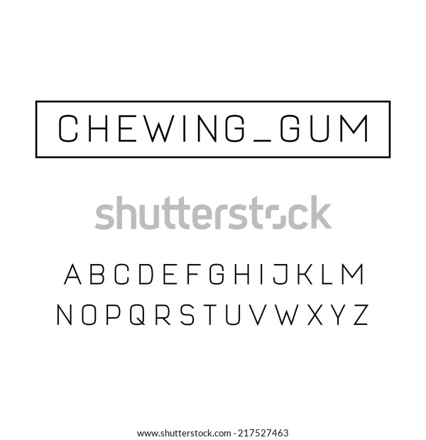 Simple Clean Sans Serif Font Stock Vector (Royalty Free) 217527463 ...