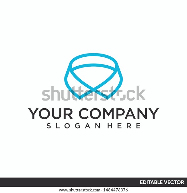 Simple Collar Logo Line Art Design: vetor stock (livre de direitos ...