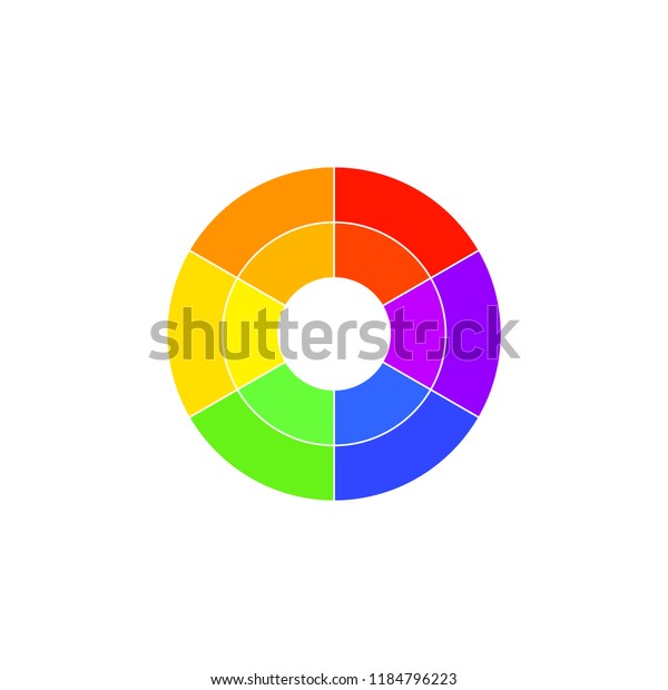 Simple Color Wheel Icon Isolated On Stock Vector (Royalty Free ...