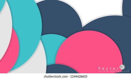 Simple Colorful Circles Background Design Vector Stock Vector (Royalty ...