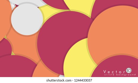 Simple Colorful Circles Background Design Vector Stock Vector (Royalty ...