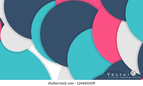 Simple Colorful Circles Background Design Vector Stock Vector (Royalty ...
