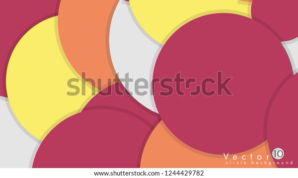 Simple Colorful Circles Background Design Vector Stock Vector (Royalty ...