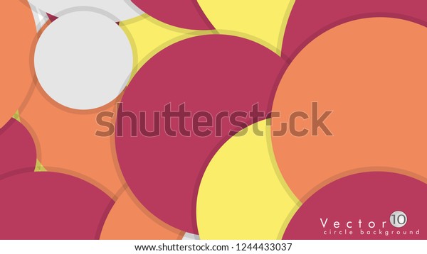 Simple Colorful Circles Background Design Vector Stock Vector (Royalty ...