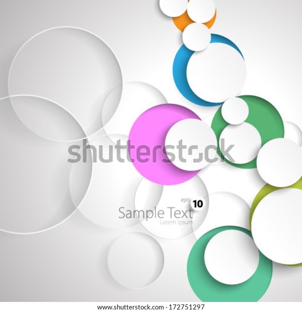 Simple Colorful Circles Design Background Stock Vector (Royalty Free ...