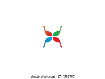 Simple Colorful Logo Design Concept Stock Vector (Royalty Free ...