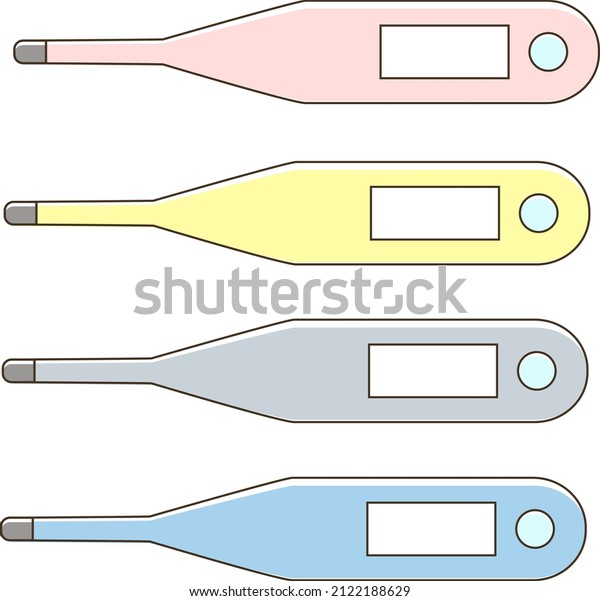Simple Colorful Thermometer Illustration Set Stock Vector (Royalty Free ...