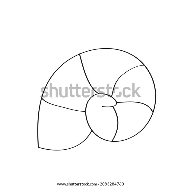 Simple Coloring Page Line Drawn Round Stock Vector (Royalty Free ...