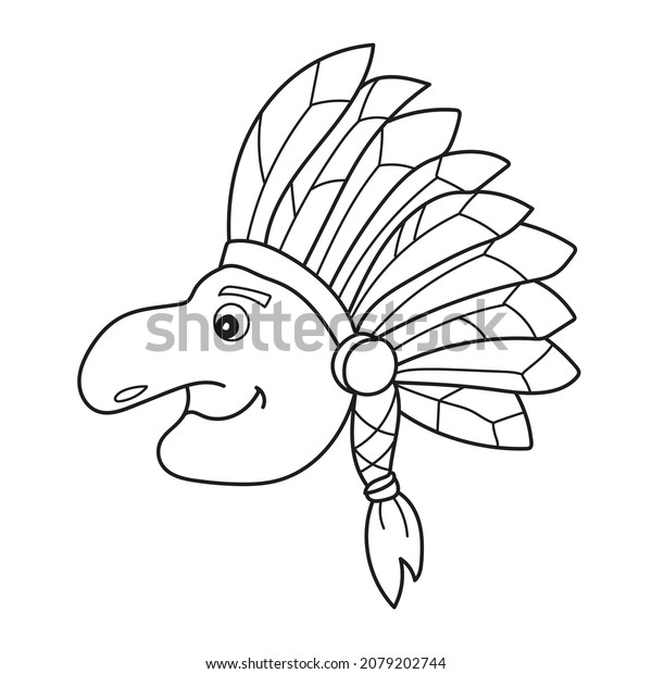 Simple Coloring Page Native Indian Man 库存矢量图（免版税）2079202744 | Shutterstock