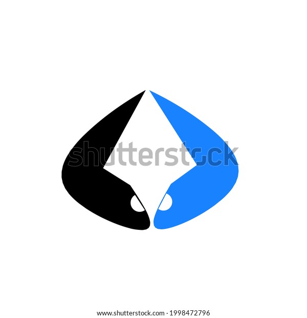 Simple Company Logo On White Background Stock Vector (Royalty Free ...