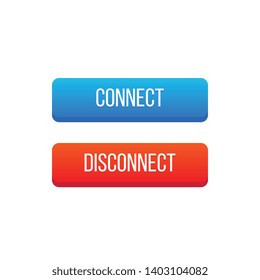 Simple Connect Disconnect Buttons Stock Vector (Royalty Free) 1403104082