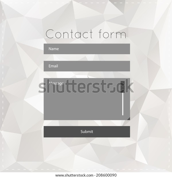 Simple Contact Us Form Templates Vector 库存矢量图（免版税）208600090 | Shutterstock