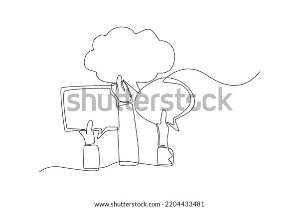 Simple Continuous Line Drawing Imaginary Word Stock Vector (Royalty ...