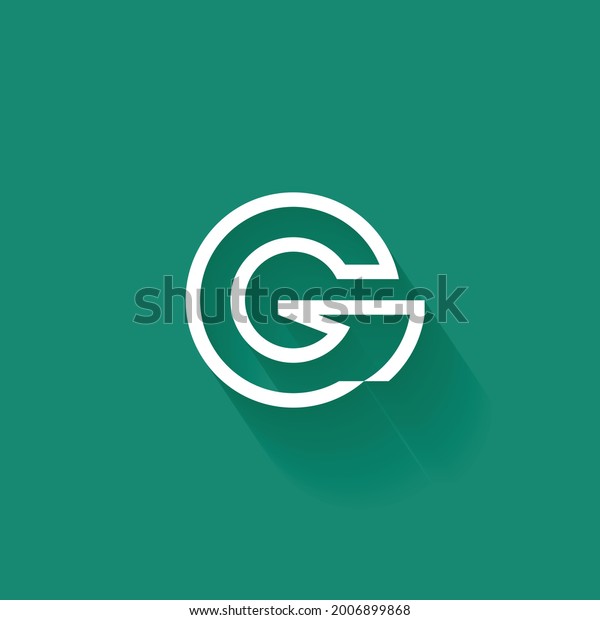 Simple Cool G Letter Brand Logo Stock Vector (Royalty Free) 2006899868