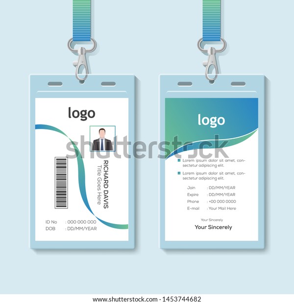 Simple Corporate Office Identity Card Design Stock Vector (Royalty Free ...