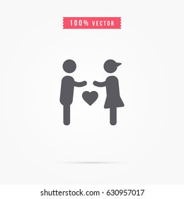 Simple Couple Icon Stock Vector (Royalty Free) 630957017 | Shutterstock