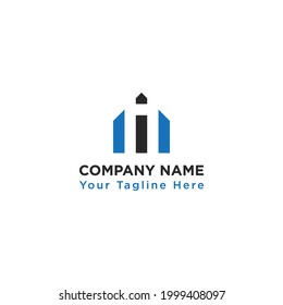 Simple Creative Construction Logo Design Template Stock Vector (Royalty ...