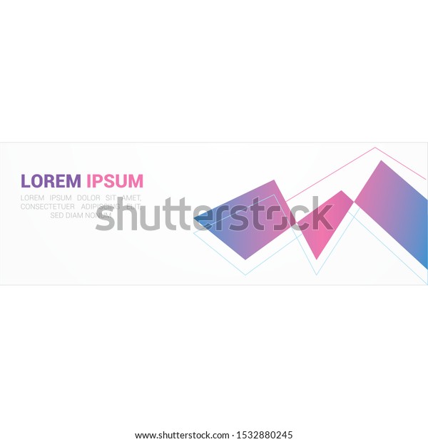 Simple Creative Geometric Web Banner Design Stock Vector (Royalty Free ...