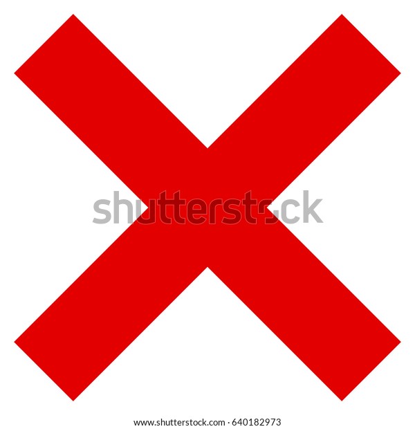 Simple Cross Symbol Isolated On White: vector de stock (libre de ...