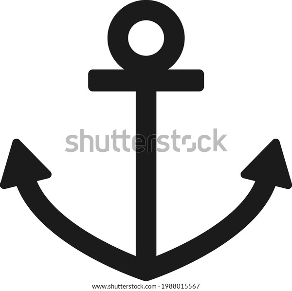 Simple Cute Anchor Clip Art Stock Vector (Royalty Free) 1988015567 ...