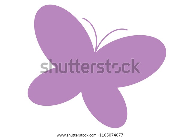 Simple Cute Butterfly Logo Design Stock Vector (Royalty Free) 1105074077