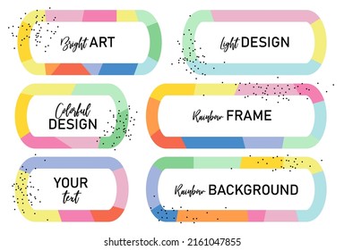 Simple Cute Colorful Frame That Can Stock Vector (Royalty Free ...