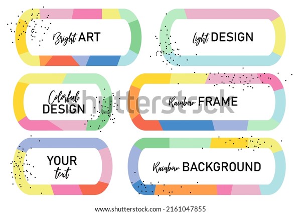 Simple Cute Colorful Frame That Can Stock Vector (Royalty Free ...