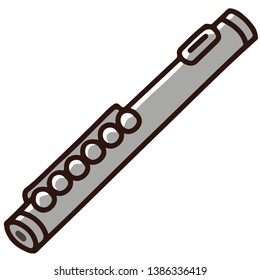 Simple Cute Flute Instrument Stock Vector (Royalty Free) 1386336419 ...