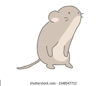 Simple Cute Illustration Mouse Stock Vector (Royalty Free) 1548547712 ...