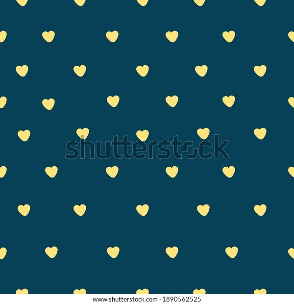 Simple Cute Pattern Small Yellow Hearts Stock Vector (Royalty Free ...