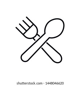 Simple Cutlery Line Icon Stroke Pictogram Stock Vector (Royalty Free) 1448046620 | Shutterstock