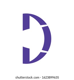 Simple D Letter Logo Design Stock Vector (Royalty Free) 1623899635 ...