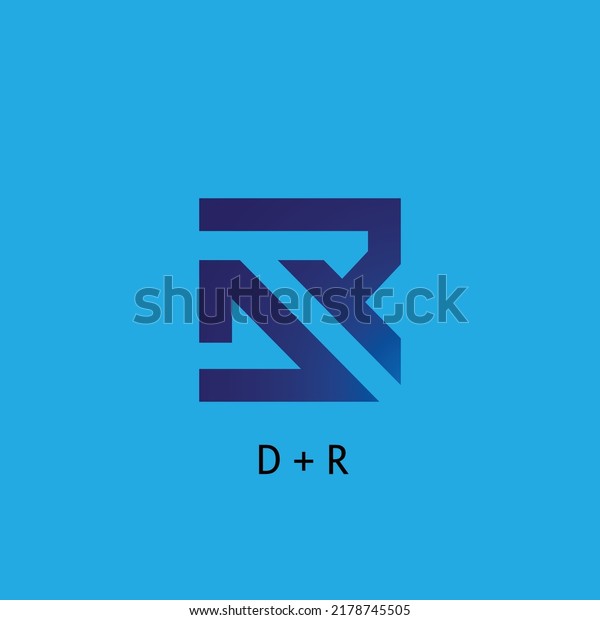 Simple D R Logo Illustration Suitable Stock Vector (Royalty Free ...