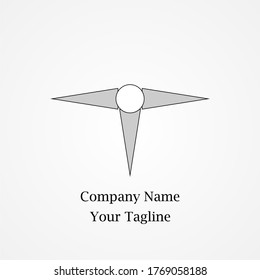 Simple Dagger Logo Modern Logo White Stock Vector (Royalty Free ...