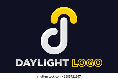 Simple Daylight Logo White Yellow Stock Vector (Royalty Free ...