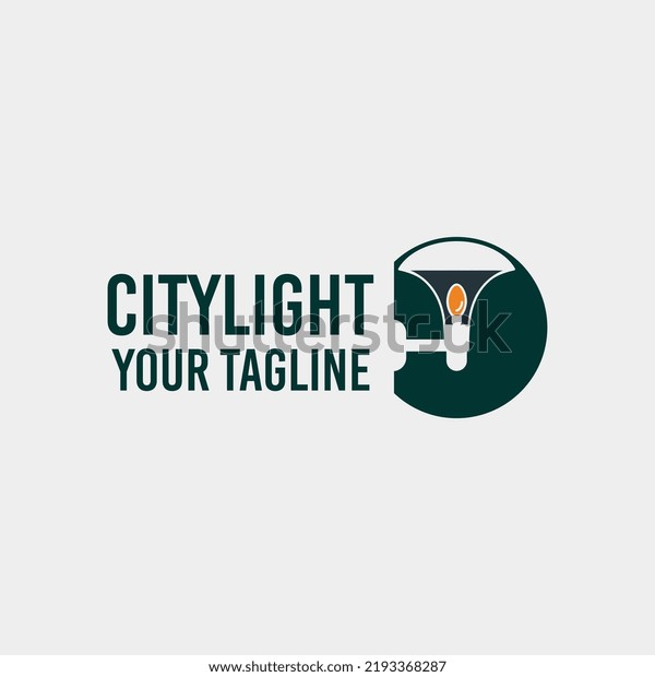 Simple Design City Lights Logo Illustration Stock Vector (Royalty Free ...