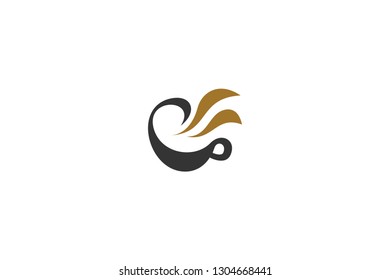 Simple Design Cup Coffee Logo Icon Stock Vector (Royalty Free ...