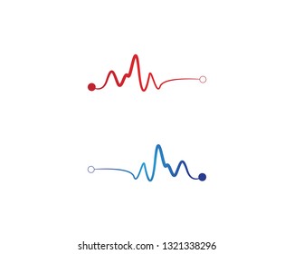 Simple Design Heartbeat Pulse Template Vector Stock Vector (Royalty ...