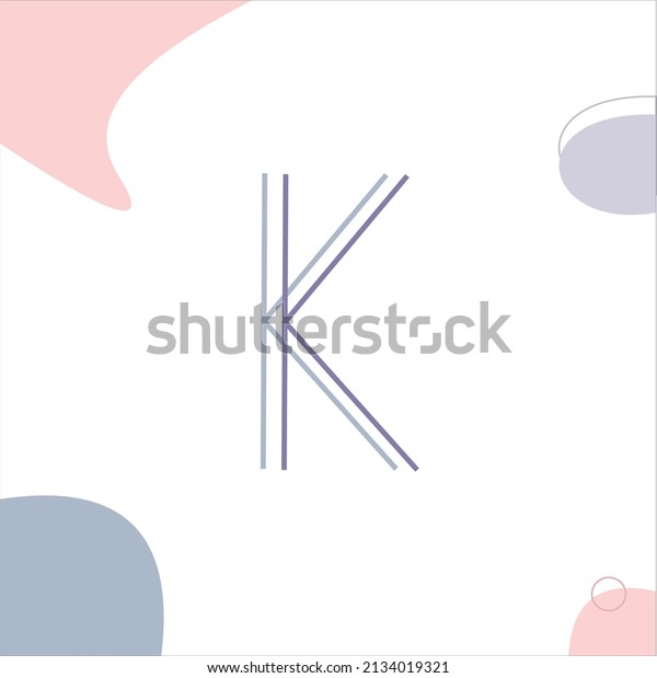 Simple Design Letter K Stock Vector (Royalty Free) 2134019321 ...